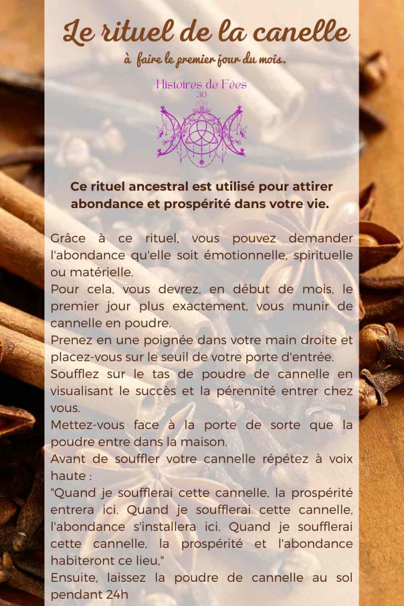 Rituel de la cannelle - Histoires de Fées