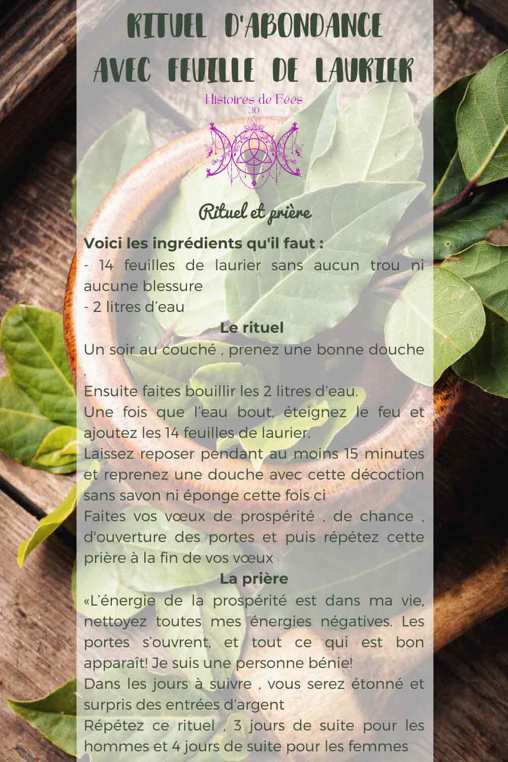 Rituel d'abondance avec feuille de Laurier - Histoires de Fées